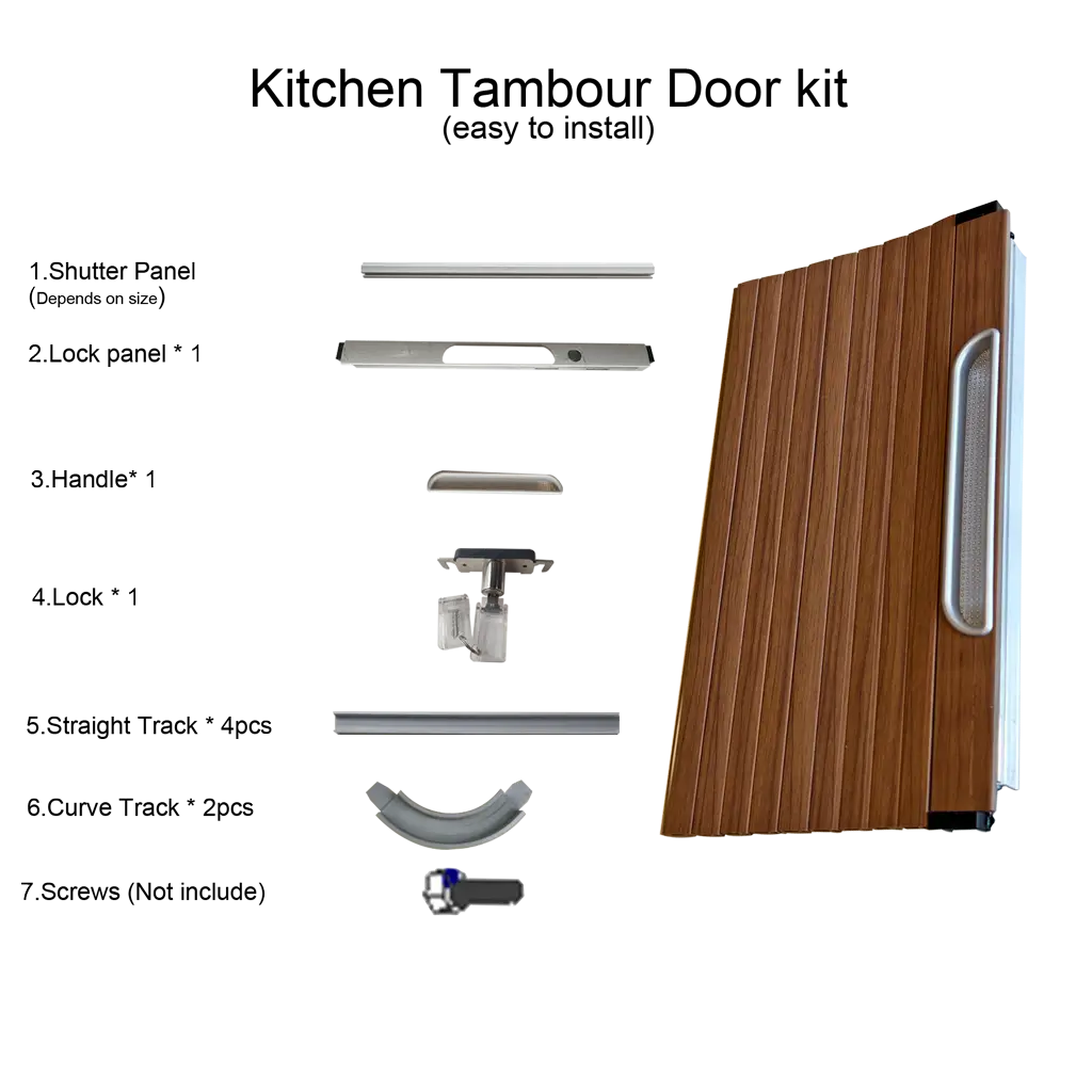 Creative kitchen tambour door kit aesthetically designed