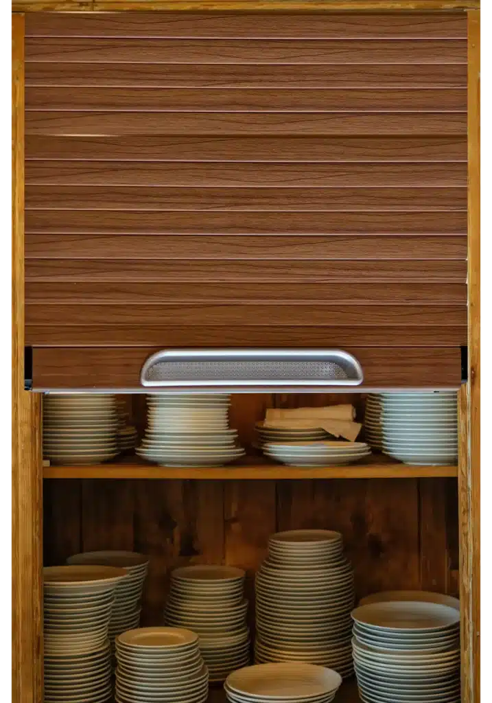 Plastic roller shutter cupboard doors kit kitchen adaptable