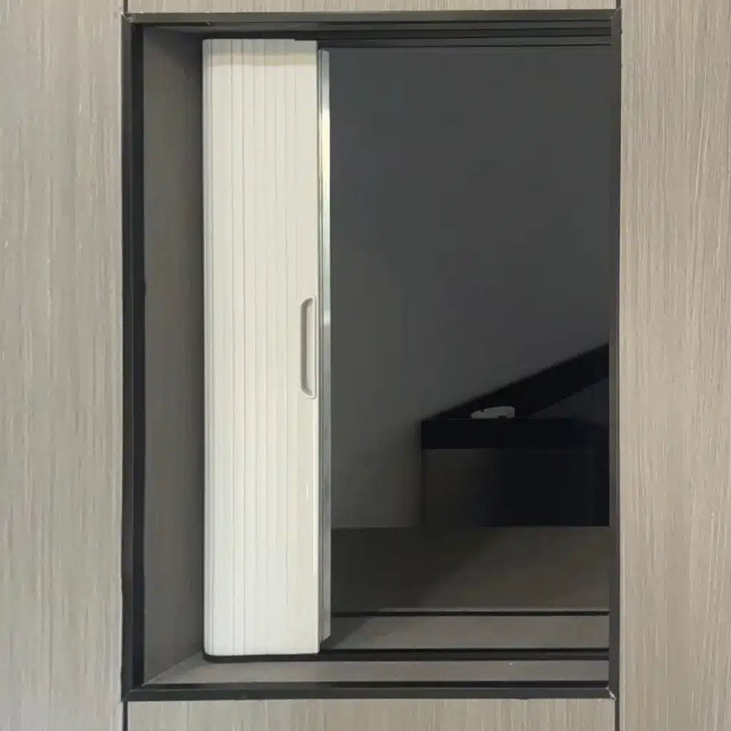 Horizontal tambour doors for cabinets easy install in 10 min