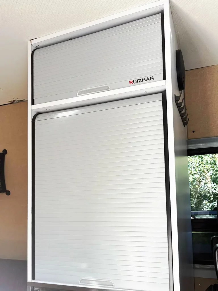 Amazing Silver vertical roll up cabinet door kit for camper